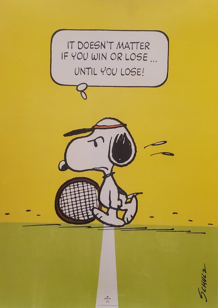 Snoopy Tennis Original Vintage Poster Letitia Morris Gallery