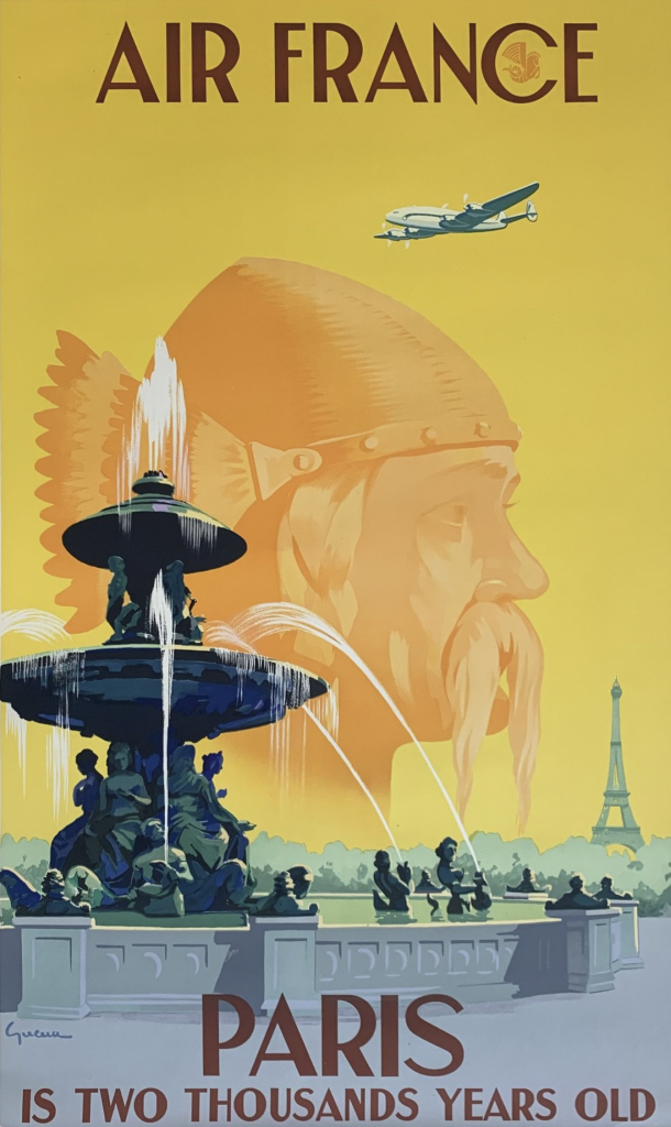 Air France Paris is two Thousand Years Old Original Vintage Poster